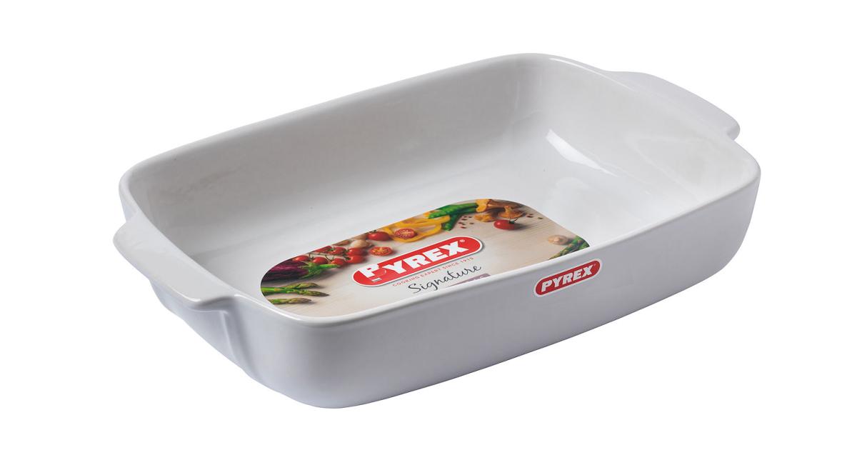 Pyrex Signature ovenschaal keramiek wit 35x25cm | Piccle