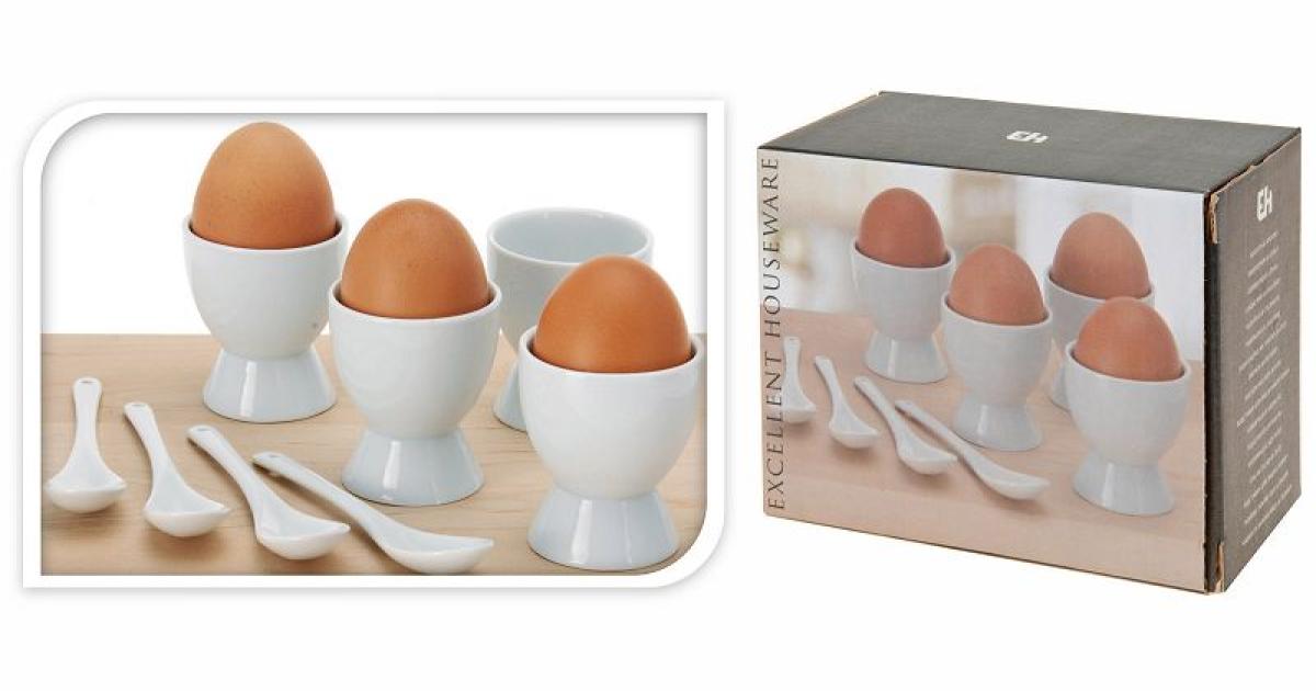 Eierdop set met lepel 8 delig | Piccle