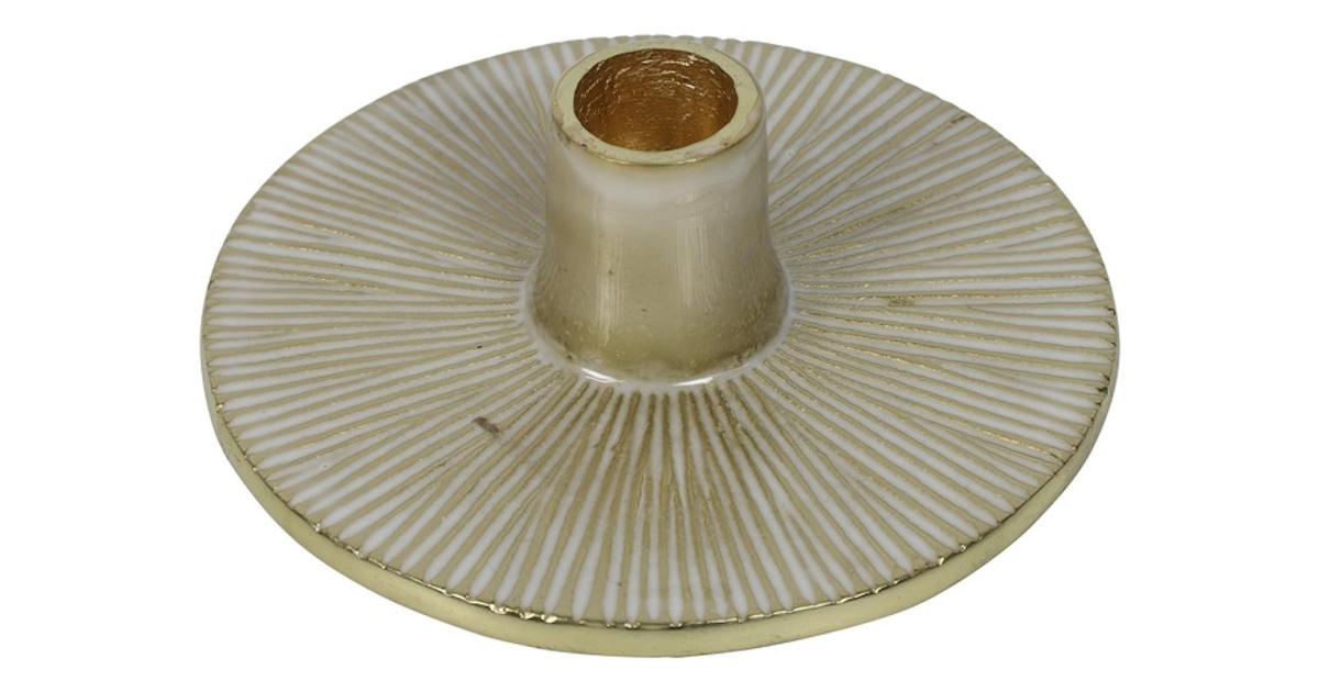 Countyfield Kandelaar ro Aliza L wit/goud 14x14x4cm | Piccle